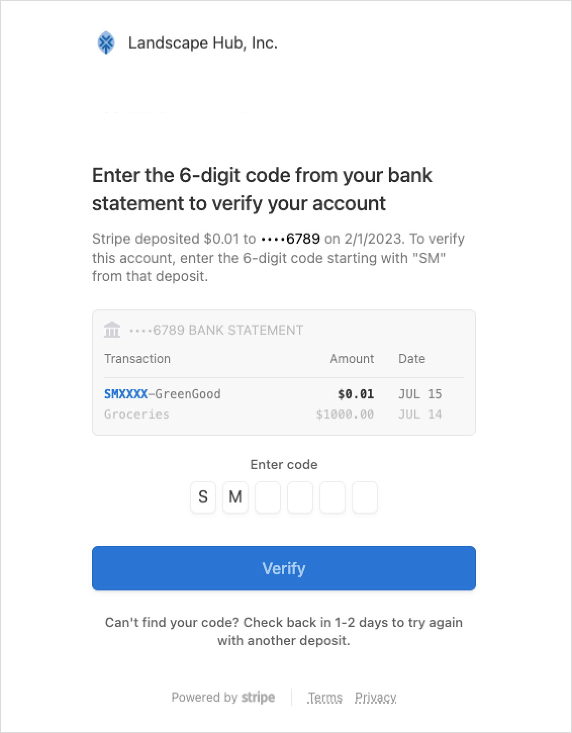 How do I verify my bank account?