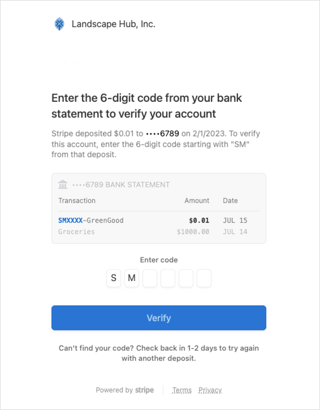 How do I verify my bank account?
